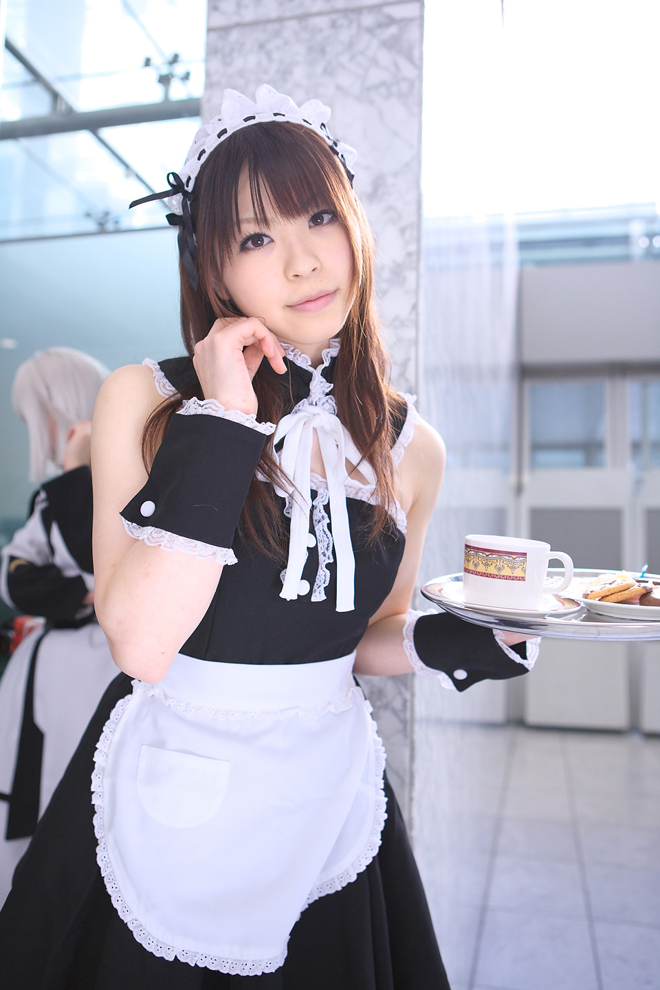 The Big Imageboard Tbib Cosplay Highres Katou Mari Maid Maid Apron Maid Uniform Photo