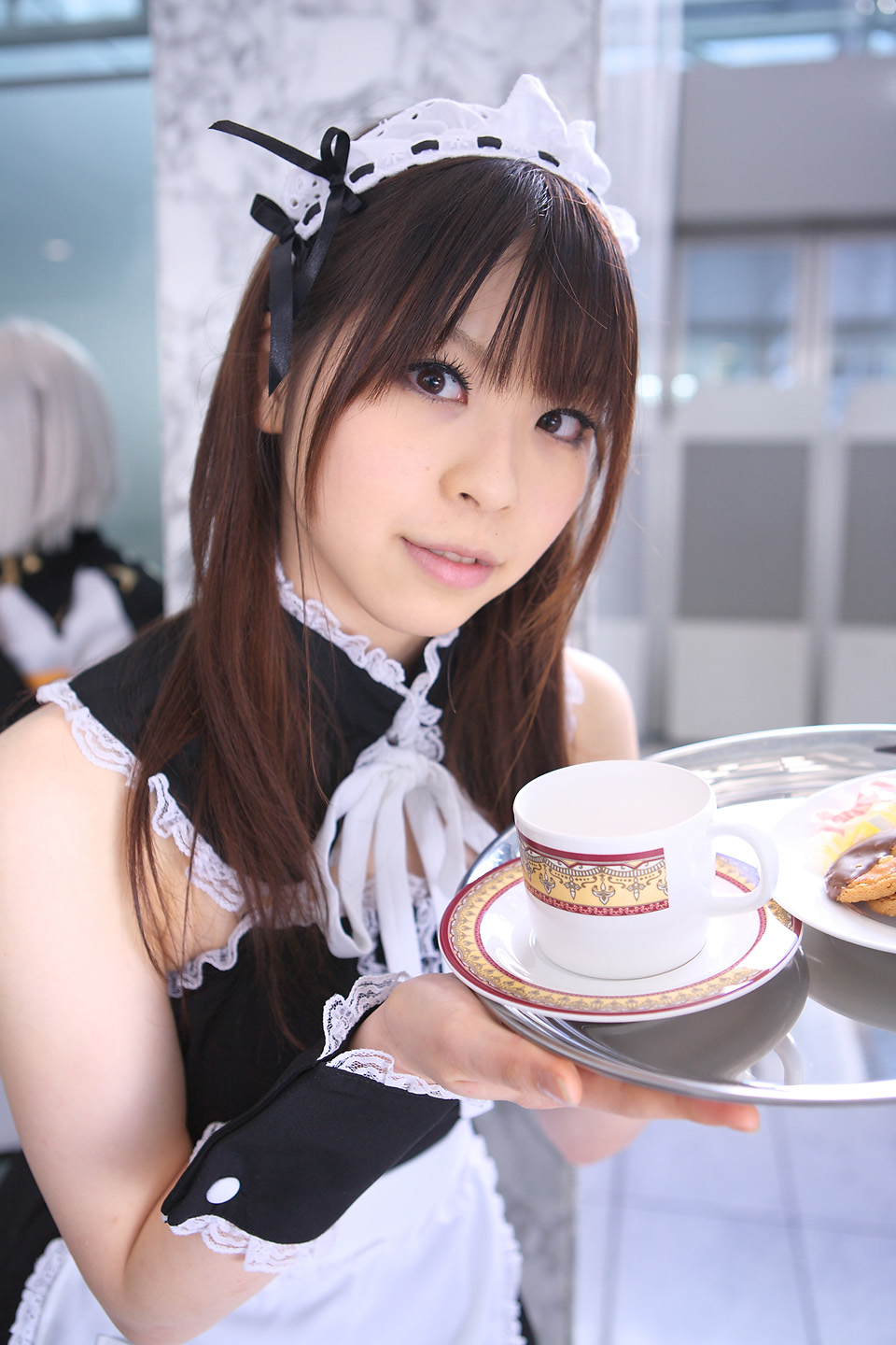 The Big Imageboard Tbib Cosplay Highres Katou Mari Maid Maid Apron Maid Uniform Photo
