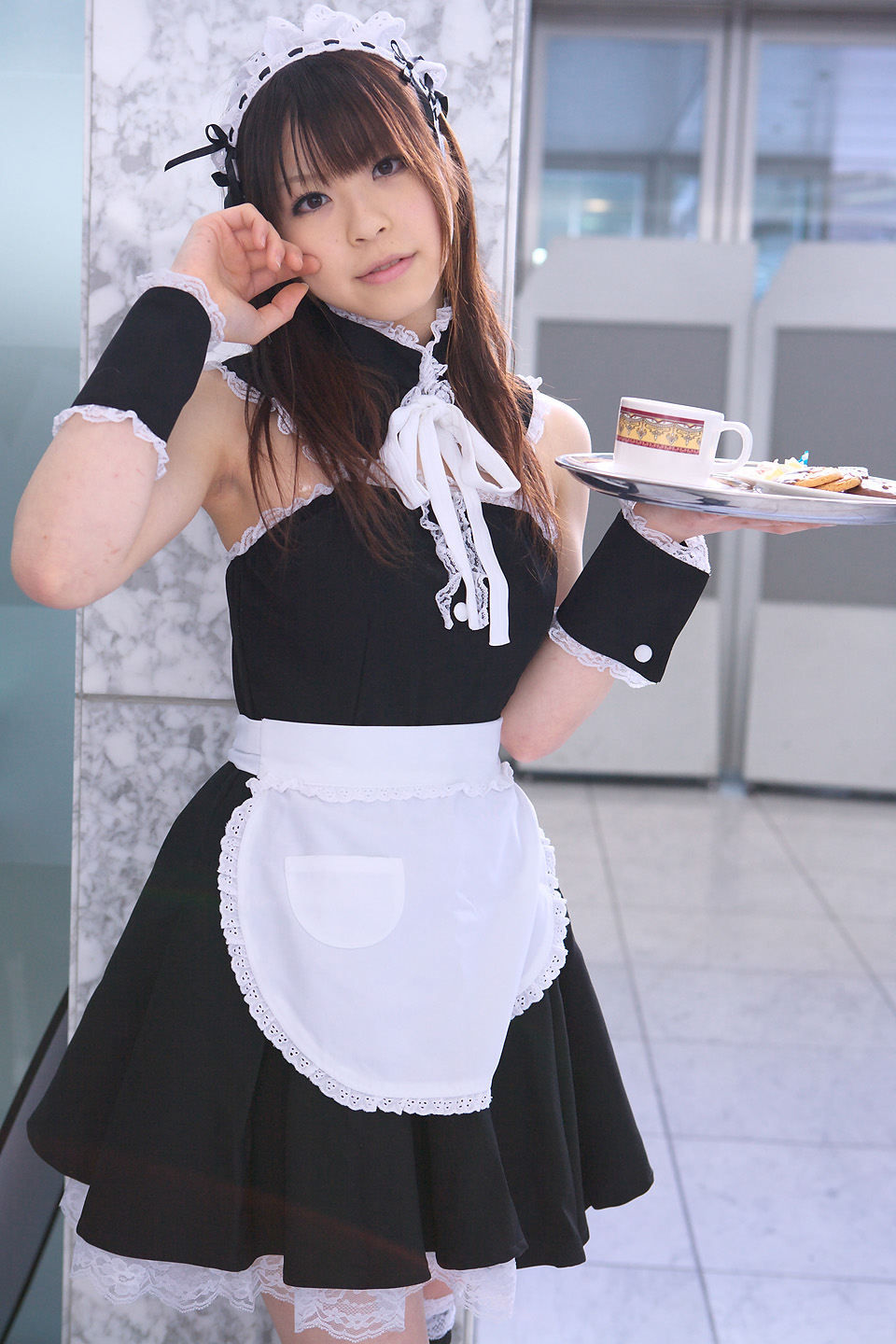 The Big Imageboard Tbib Cosplay Highres Katou Mari Maid Maid Apron Maid Uniform Photo