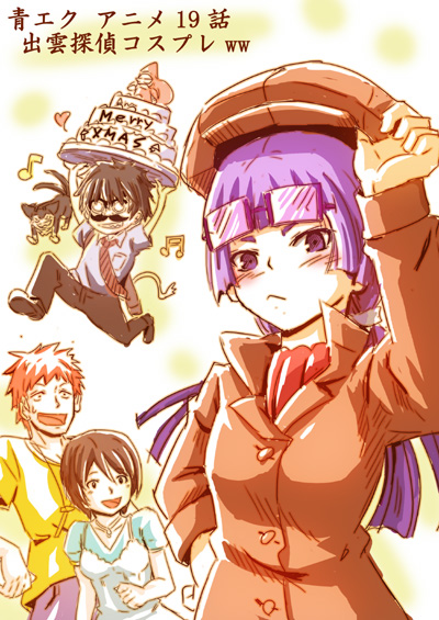 Kamiki Izumo Kuro Ao No Exorcist Okumura Rin Paku Noriko Santa