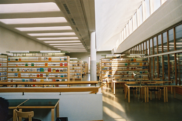 ヘルシンキ工大 図書館 Library of the H.I.T. (1964~70) A.AALTO / Otaniemi Finland ...
