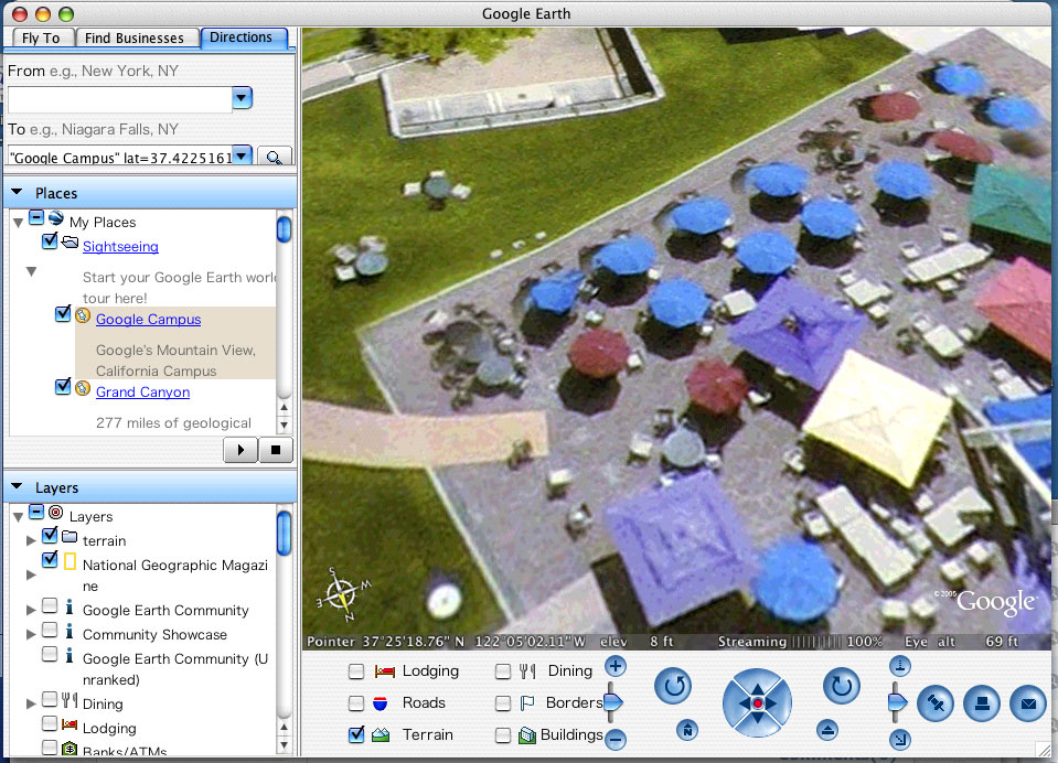 Google earth (Mac version) : Exciteろぶろぐ