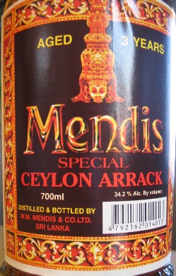 ほんのりと蜜の香り@Mendis Special Caylon Arrack : Mangiare Felice 食べて飲んで幸せ