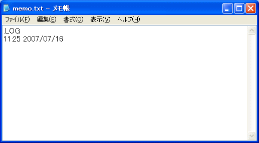 メモ帳に簡単に日時を入力する : 初心者のためのOffice講座-SupportingBlog1