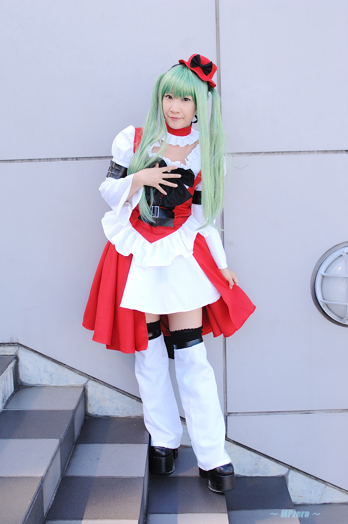 Safebooru - boots cc code geass cosplay garters green hair hat natsuki ...