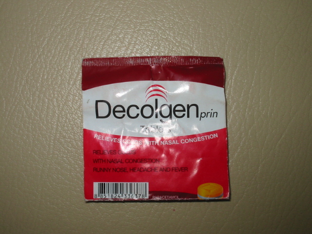 DECOLGEN PRIN 500 MG 200 TABLETS PARACETAMOL CAPLETS PAIN RELIEF FREE ...