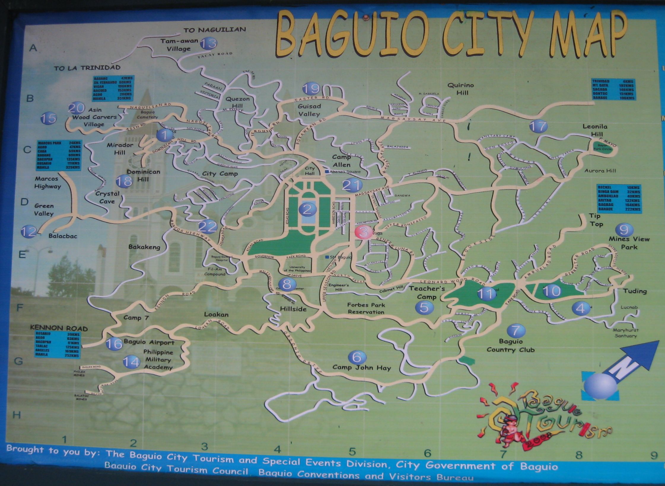 Baguio Map バギオの観光マップ : フィリピンの軽井沢 バギオ 情報