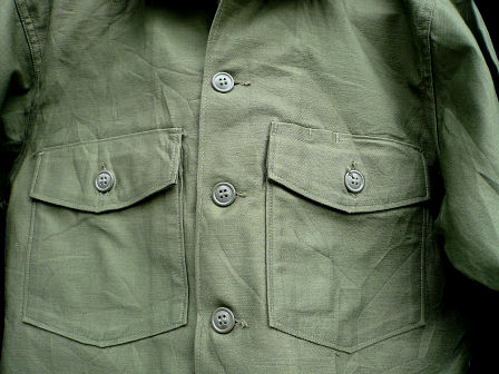 4th pattern (65後期) SHIRT, MAN'S COTTON SATEEN OG 107 : D.M.Z.