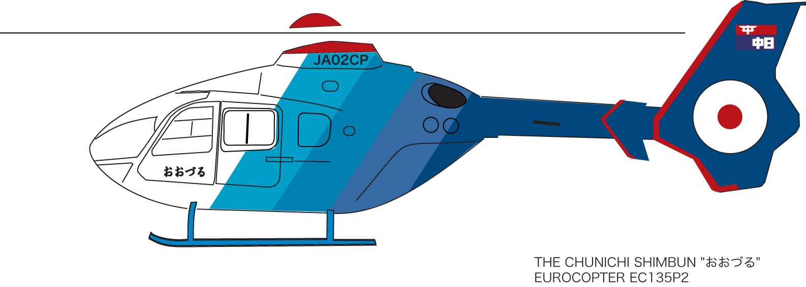 JA02CP Eurocopter EC135-P2 「おおづる」 : ほーどー飛行機 Aerial news gathering
