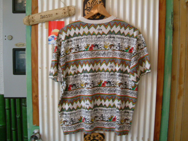 80's stussy ラスタ総柄ボーダーTシャツ : igossoのChipClip 80's stussy ラスタ総柄ボーダーTシャツ : igossoのChipClip