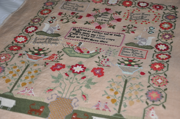 1839 Susan Rambo Sampler finished : Nami's Stitch note