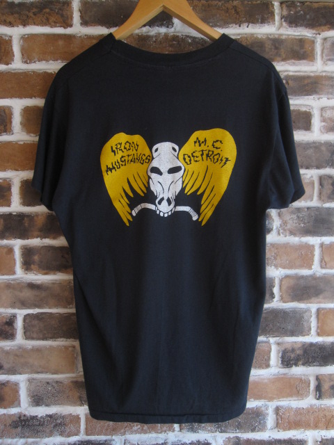 ＜80's Iron Mustangs M.C. Detroit T-Shirts & Trucker Wallets with Studs ...