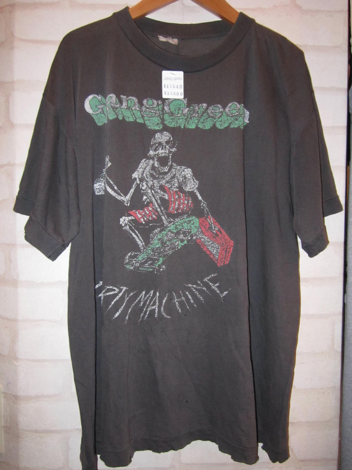GANG GREEN (ギャング・グリーン) PARTY MACHINE Tシャツ 91年 GANG GREEN (ギャング・グリーン) PARTY MACHINE Tシャツ 91年