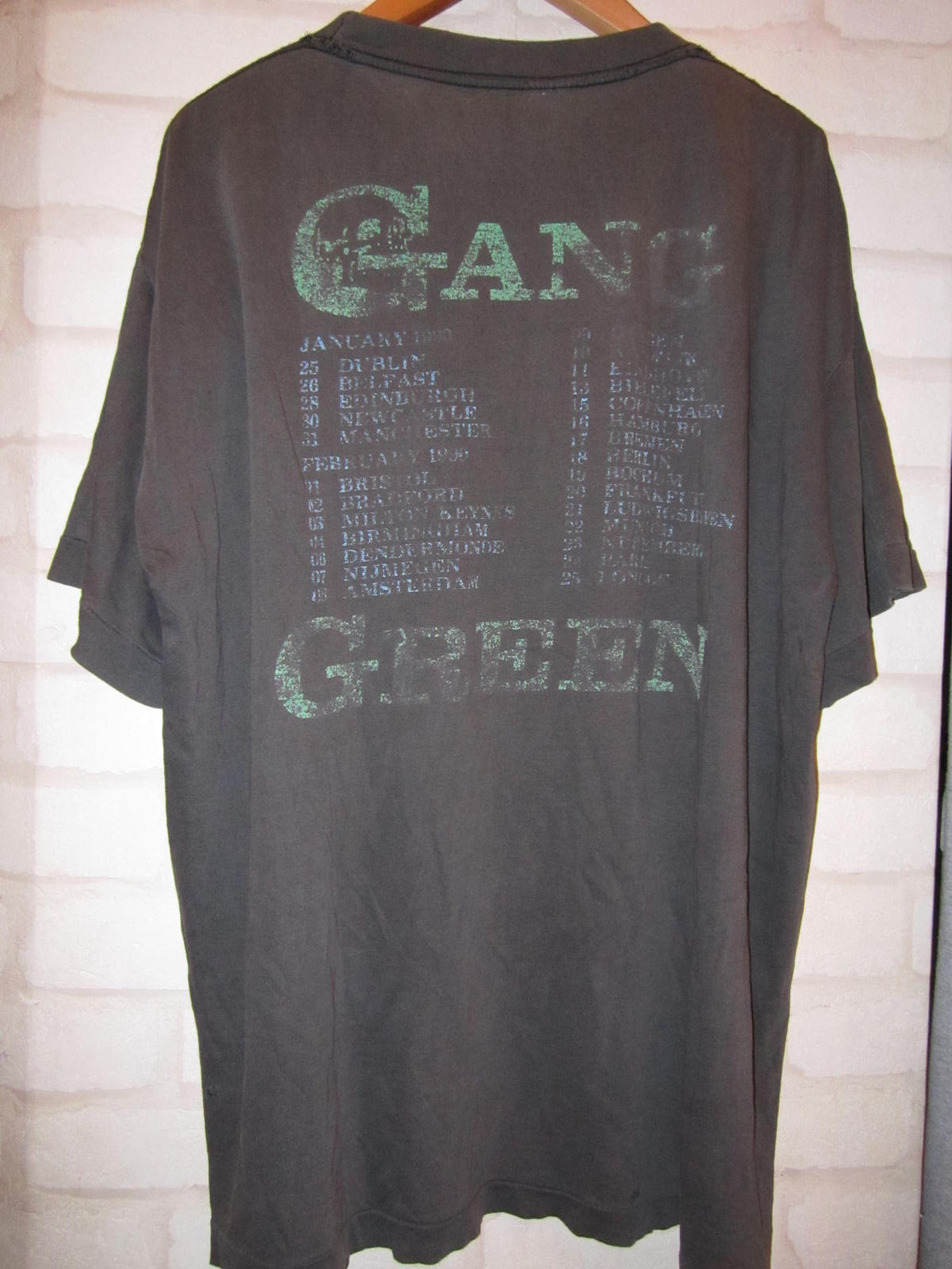 GANG GREEN (ギャング・グリーン) PARTY MACHINE Tシャツ 91年 GANG GREEN (ギャング・グリーン) PARTY MACHINE Tシャツ 91年