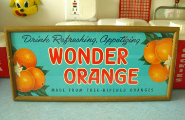 Vintage "WONDER ORANGE" AD sign* : Buzz* ver.2
