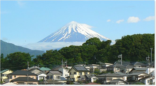 今朝の富士山 : 番犬ハナとMIX犬サクのおさんぽ毎日