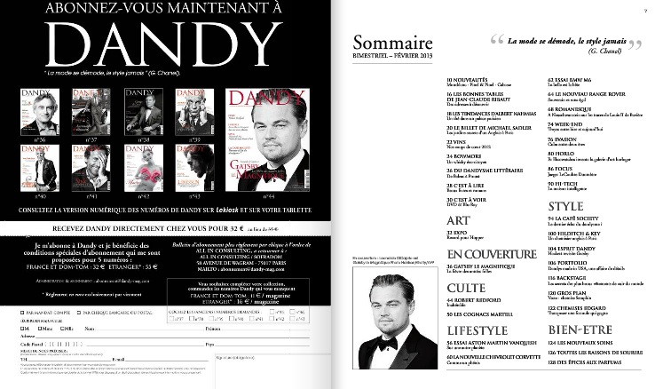 Dandy Magazine N°44のカバー : Leonardo DiCaprio