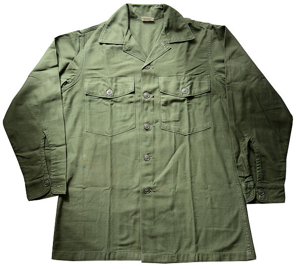 4th pattern (65後期) SHIRT, MAN'S COTTON SATEEN OG 107 : D.M.Z.