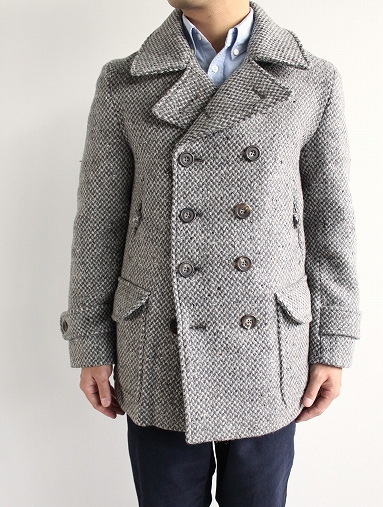 S.E.H KELLY Heavy Weight Donegal Wool Tweed Peacoat S.E.H KELLY Heavy Weight Donegal Wool Tweed Peacoat