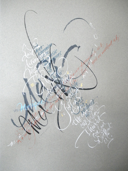 MUSIC : Calligraphy & Design by AIDA EIKO