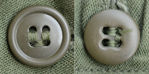 4th pattern (65後期) SHIRT, MAN'S COTTON SATEEN OG 107 : D.M.Z.