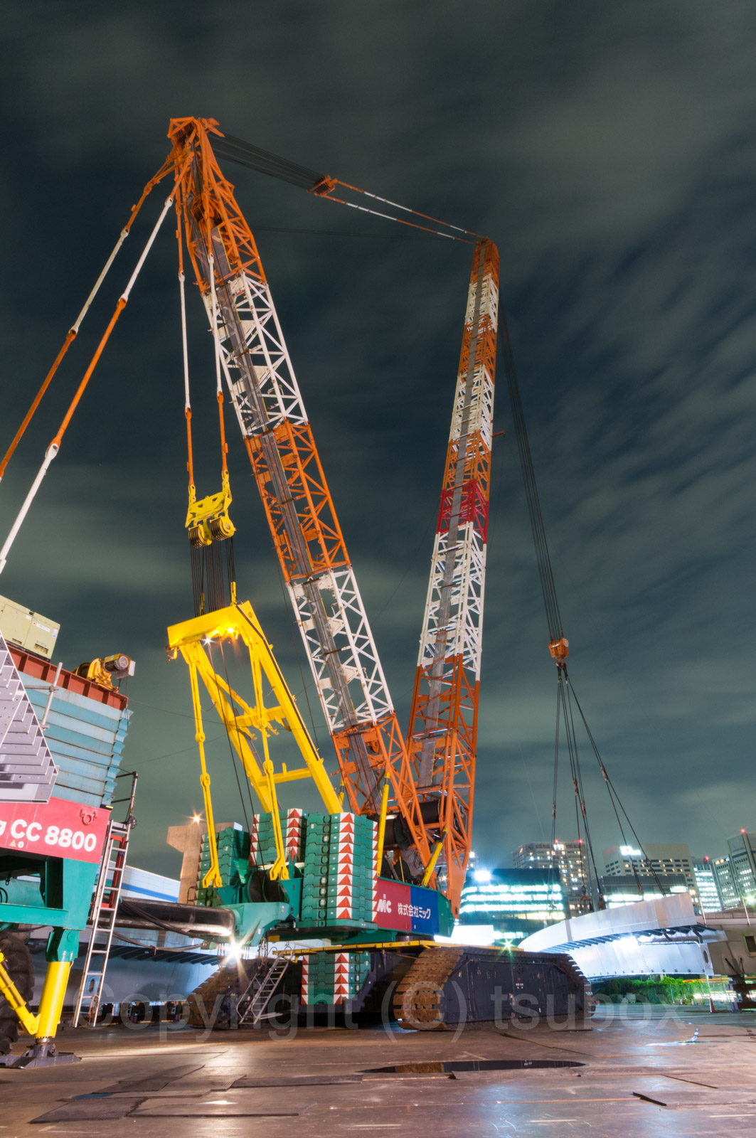 CC8800＠大井JCT : midnight cranes +etc