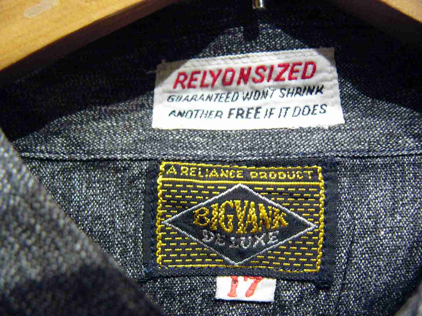 40s DEAD STOCK BIG YANK BLACK CHAMBRAY SHIRT ビッグヤンク 40s DEAD STOCK BIG YANK BLACK CHAMBRAY SHIRT ビッグヤンク