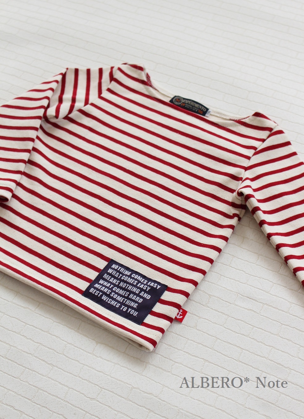 パターンレーベルさんのボートネックTシャツ : ALBERO * Note