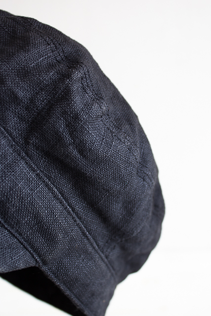 FRENCH WORK CAP -BLACK LINEN- : UTO Products