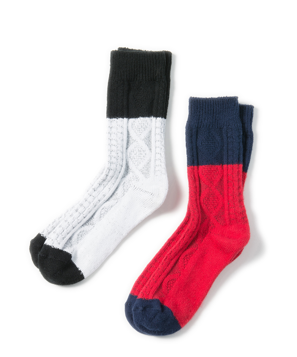 Name. CABLE JACQUARD SOCKS / TRICOLOR SOCKS : TRUNK