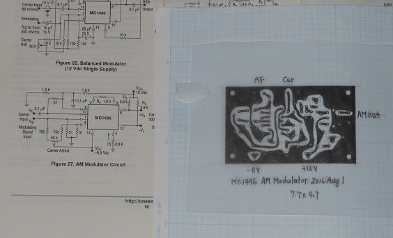 MC1496 AM Modulator基板－感光マスク : 真空管にゲルマトランジスタ、8mm映画にコダクローム-アナクロおやじのアナログブログ