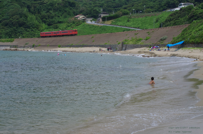 薄曇りの海岸で : ローカル鉄道散歩