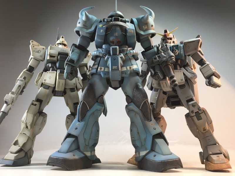 MG 1/100 MS-07B-3 グフカスタム 戦場風 改修塗装完成品】 : K MG 1/100 MS-07B-3 グフカスタム 戦場風 改修塗装完成品】 : K