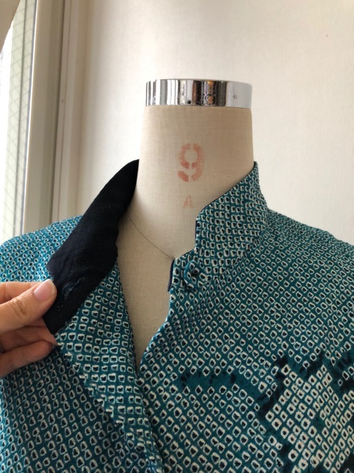着物リメイク・絞りの羽織からワンピコート : harico couture 着物リメイク・絞りの羽織からワンピコート : harico couture