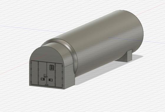 【鉄道模型・HO】3Dプリンター UT26C LNGタンクコンテナ : kazuの日々の企み！