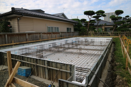 Q1住宅秋田市01：基礎配筋 : 家づくり西方設計