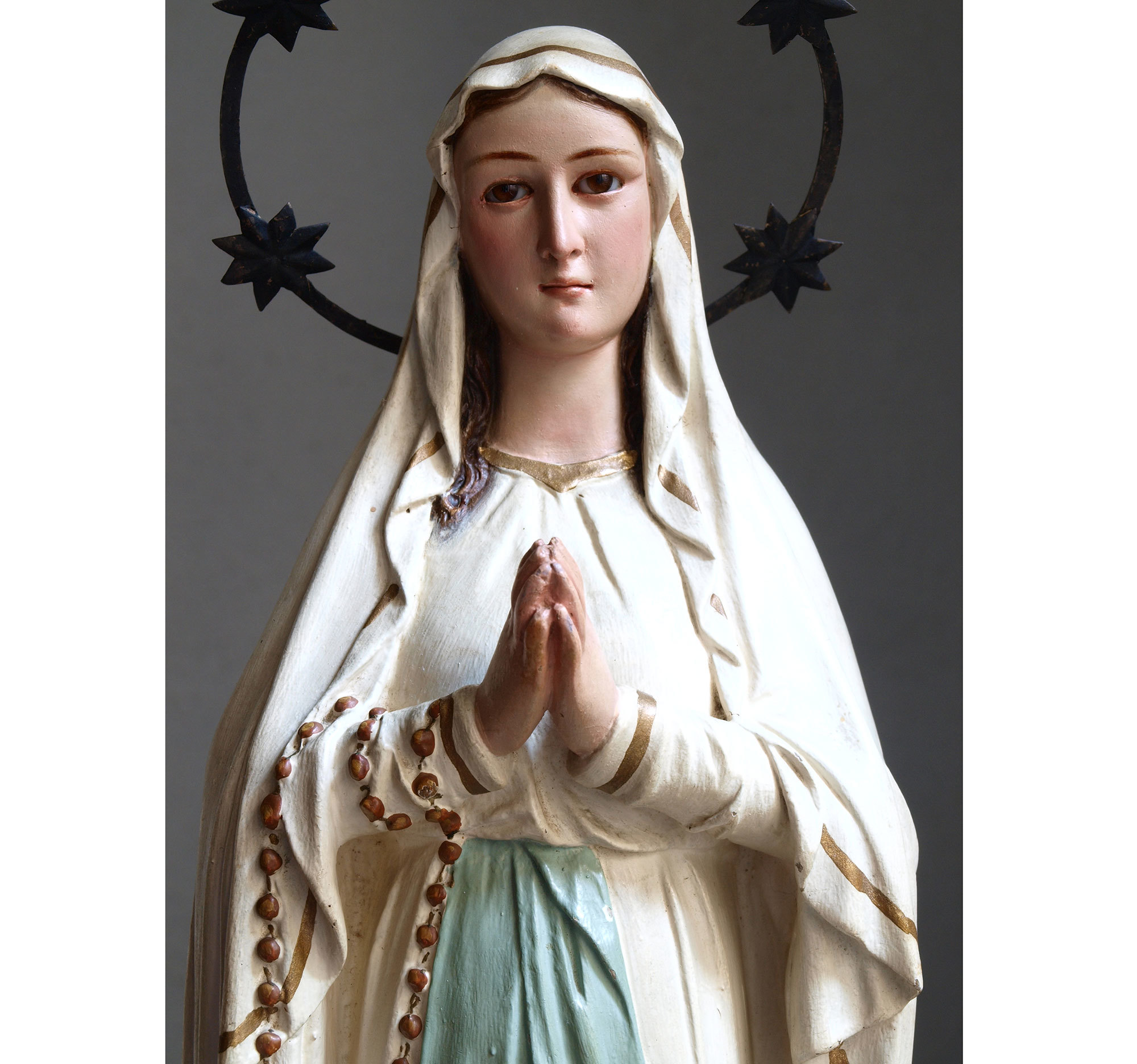 超希少】✞ ルルドの聖母マリア像フラワー家庭祭壇 超希少】✞ ルルドの聖母マリア像フラワー家庭祭壇