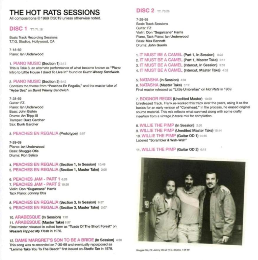 THE HOT RATS SESSIONS #3 (JZ) : やれとほ通信