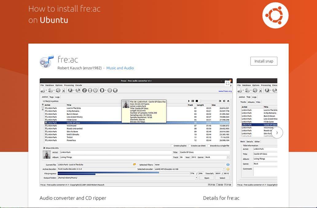 fre:ac〜Linux最強？の音楽CDリッパー : 黄色い電車に乗せて…