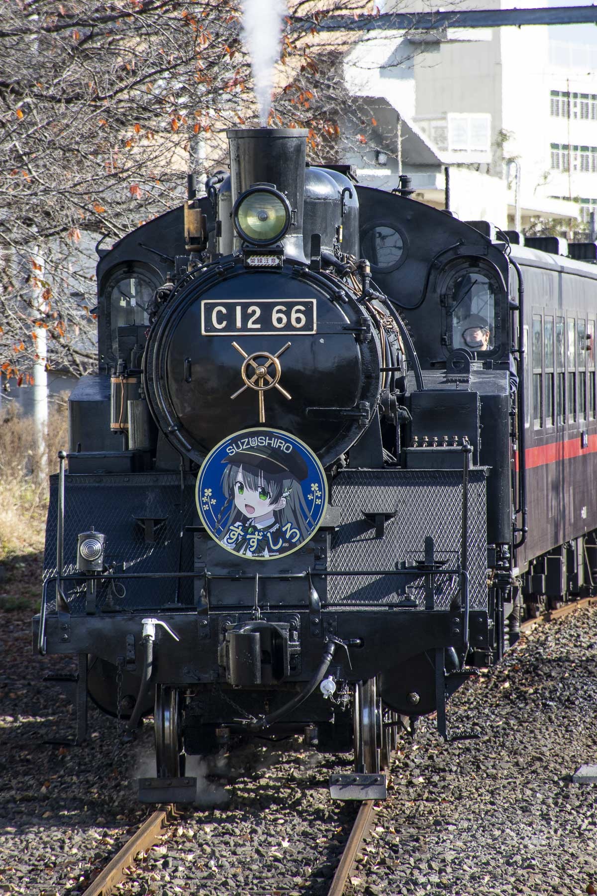 真岡鐡道 C12形66号機 - SLもおか号 すずしろヘッドマーク - : SKY LOUNGE GARDEN -transporter side-