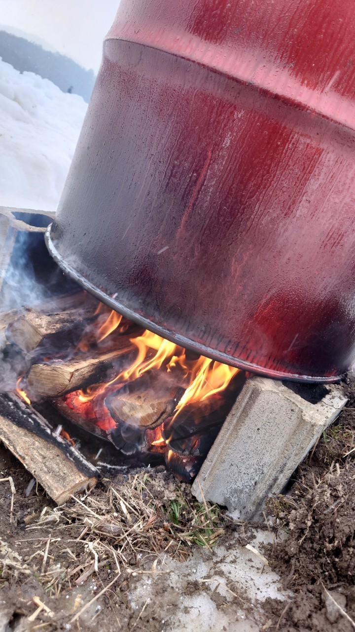 なんちゃって雪遊び&ドラム缶風呂 : 100プロ ～児童数を100人に！～