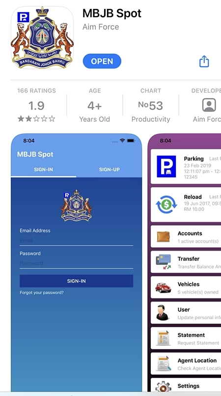 ジョホールバルの路上駐車精算アプリ「MBJB Spot」を使ってみた : 忘れない日々 －4か所目の駐在はニューヨーク州のロチェスター ってどこ??