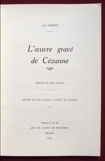 ポール・セザンヌの版画目録「L'Œuvre Gravé de Cézanne」（1972） : ガレリア・イスカ通信