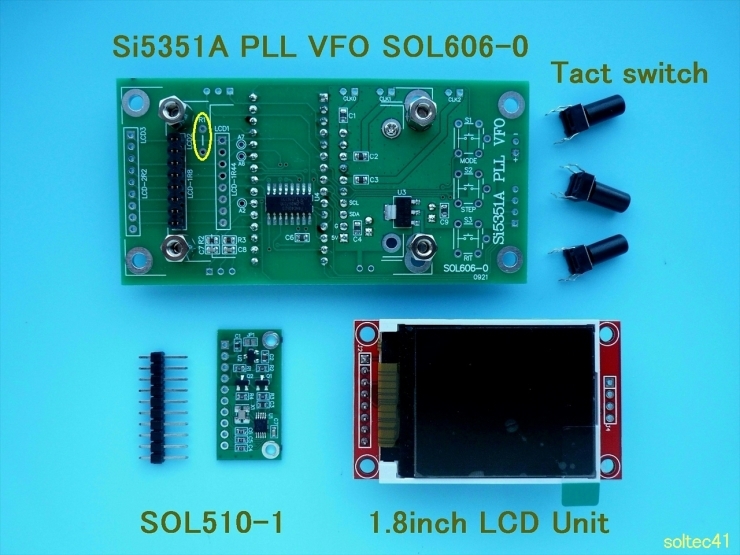 ほぼ組立て済み PLL VFO 基板キットの頒布 : soltec 工房