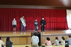 学友会引き継ぎ式 : 北条小学校