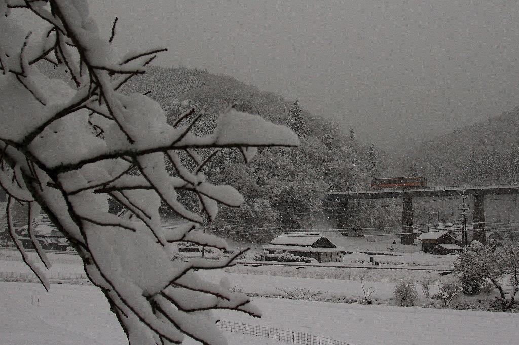 2021年12月 吹雪く芸備線 : ローカル無人駅
