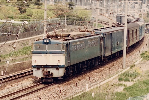 EF61 荷物列車。 : 1980年代撮り鉄