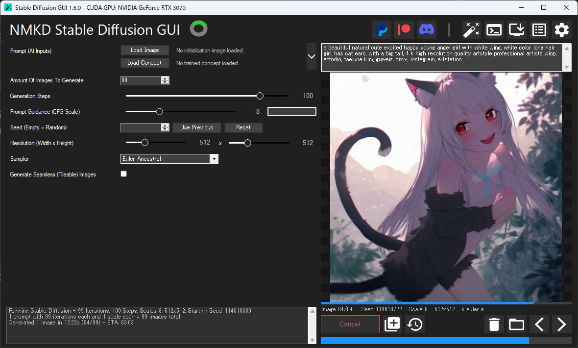 NMKD Stable Diffusion GUIとWaifu-Diffusion : 三毛猫様の部屋